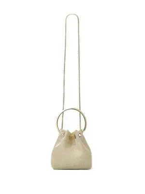 JIMMY CHOO Bon Bon Bucket Bag With Metal Bracelet Handle - Gold