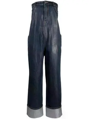 Alexander Wang Strapless Denim Jumpsuit - Blue