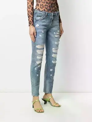 Philipp Plein Distressed Boyfriend Jeans
