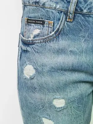 Philipp Plein Distressed Boyfriend Jeans