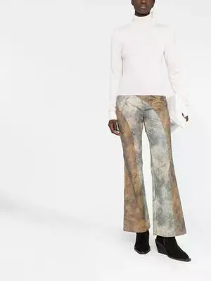 MAISON MARGIELA Open-back Roll-neck Top - Neutrals