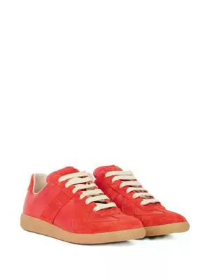 MAISON MARGIELA Replica Leather Sneakers - Red