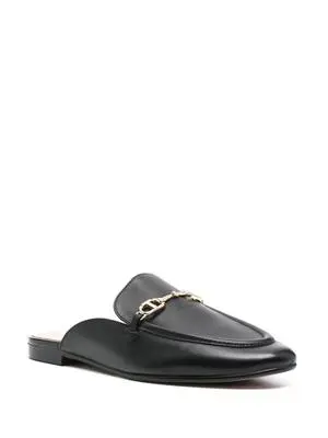 TWINSET Oval T Leather Slippers