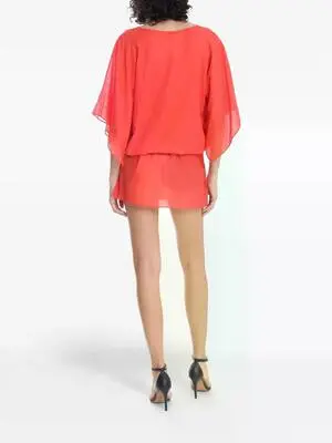 AMIR SLAMA V-neck Mini Beach Dress
