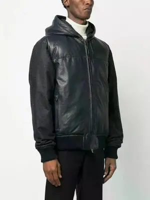 Tagliatore Contrast-panel Hooded Bomber Jacket