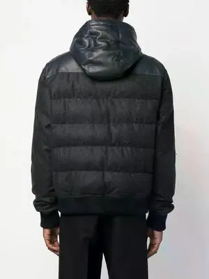 Tagliatore Contrast-panel Hooded Bomber Jacket