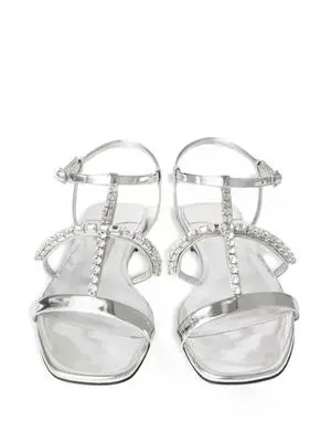 JIMMY CHOO Gwyn Flat Sandals - Silver