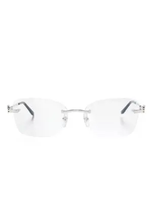 Cartier Rectangle-frame Glasses - Silver