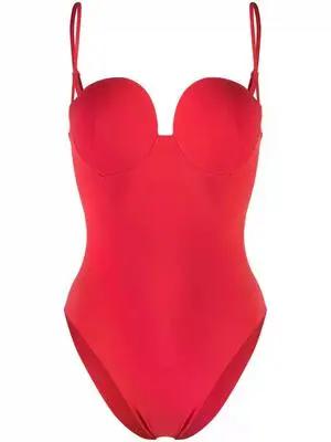 Magda Butrym Retro Bustier Swimsuit - Red
