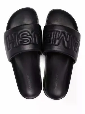 AMBUSH Logo-quilted Slides - Black