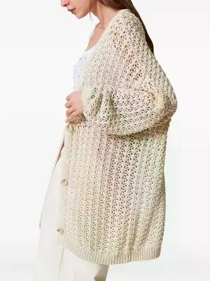 TWINSET Open-knit Maxi Cardigan