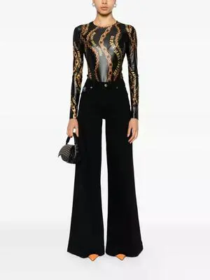 Versace High-rise Wide-leg Jeans