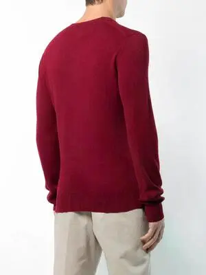 Play Comme Des Garcon V-neck Sweater With Heart Appliqu - Red