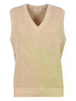 Agnona Sleeveless V-neck Sweater - Neutrals