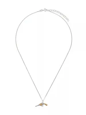 TRUE ROCKS Pistol Pendant Necklace - Silver