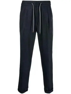 Brunello Cucinelli Virgin Wool Drawstring Trousers