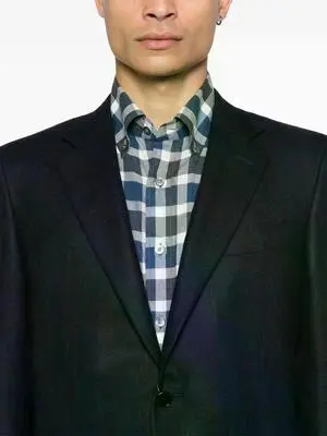 Canali Checked Blazer - Blue
