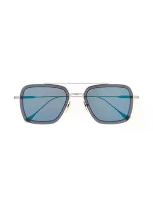 Dita Flight Square-frame Sunglasses - Silver