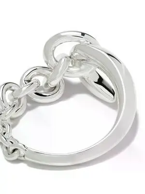 SHAUN LEANE Hook Chain Ring - Silver