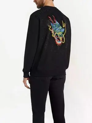 GIUSEPPE ZANOTTI Dragon Crystal Embellished Sweatshirt