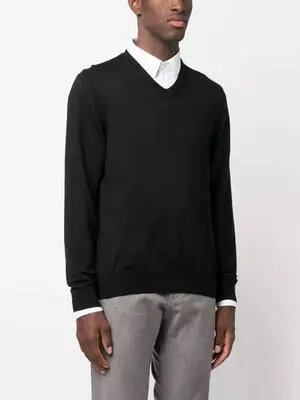 BOSS Embroidered-logo V-neck Jumper