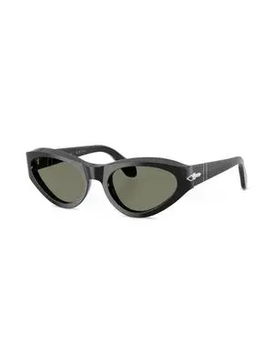 Persol Cat-eye Sunglasses With Green Tinted Lenses - Black