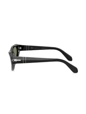 Persol Cat-eye Sunglasses With Green Tinted Lenses - Black