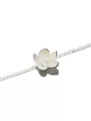 SHAUN LEANE Cherry Blossom Diamond And Enamel Pendant Necklace