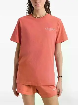 SPORTY & RICH Logo Print Cotton T-shirt