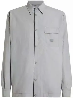 Dolce & Gabbana Logo-plaque Shirt Jacket - Grey