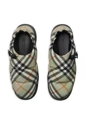 Burberry Check Pattern Pillow Mules