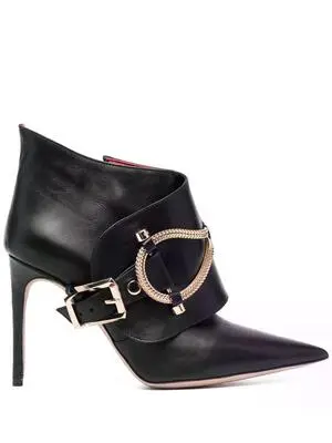 HARDOT Chain-link Trim Ankle Boots