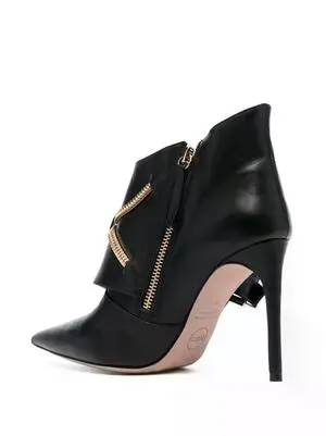 HARDOT Chain-link Trim Ankle Boots