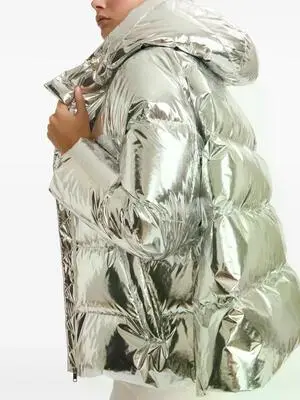 YVES SALOMON Metallic-finish Padded Coat