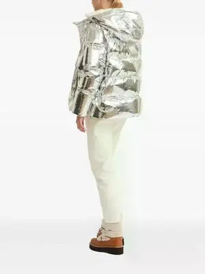 YVES SALOMON Metallic-finish Padded Coat