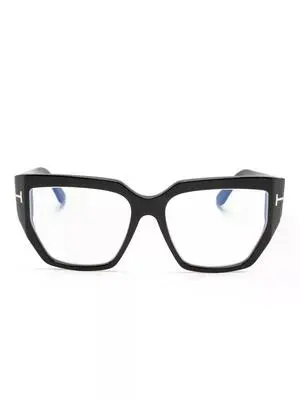 TOM FORD Geometric Frame Glasses - Black