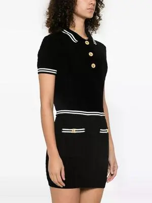 Alessandra Rich Cotton Polo Top