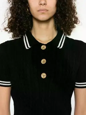 Alessandra Rich Cotton Polo Top