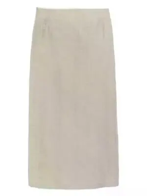 ALYSI Side-slit Midi Skirt