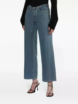 Still Here High-rise Cropped Wide-leg Jeans