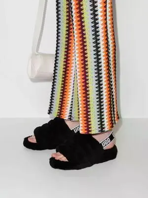 UGG Fluff Yeah Flatform Slippers - Black