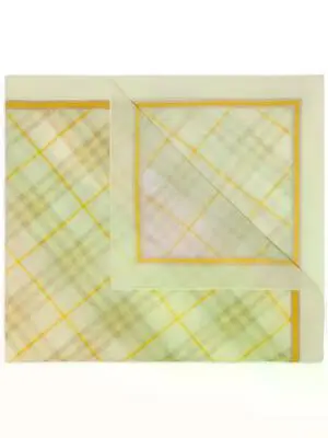 Burberry Checked Cotton Scarf - Neutrals