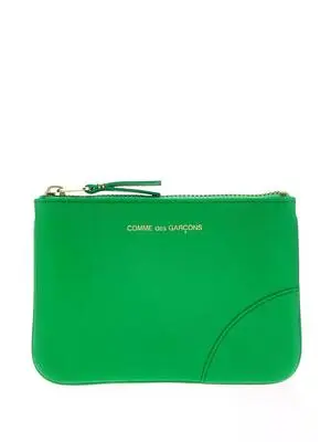 Comme Des Garçons Leather Card Holder - Green