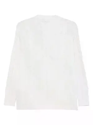 Lorena Antoniazzi Cable-knit Virgin Wool-blend Sweater