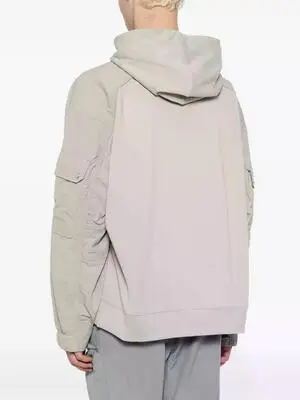 SPOONYARD Logo-appliqué Panelled Hoodie