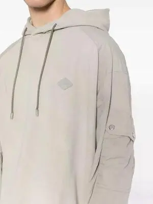 SPOONYARD Logo-appliqué Panelled Hoodie