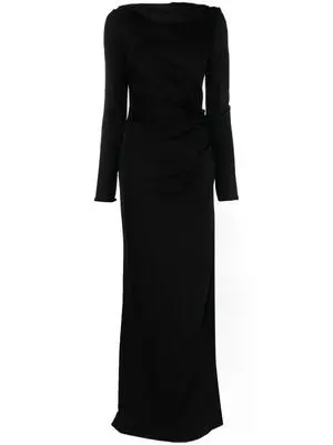 DEL CORE Gathered Long-sleeve Gown