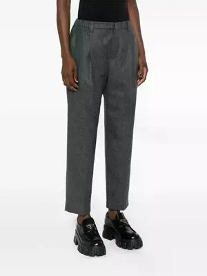 Brunello Cucinelli Mélange-effect Cropped Trousers