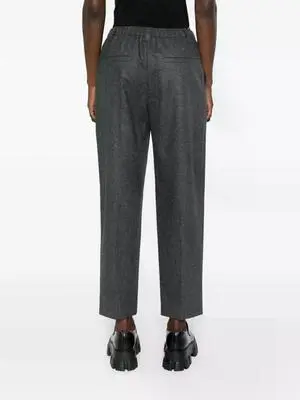 Brunello Cucinelli Mélange-effect Cropped Trousers