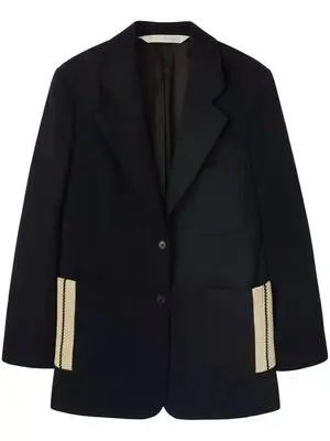 Palm Angels Tape-detail Virgin Wool-blend Blazer